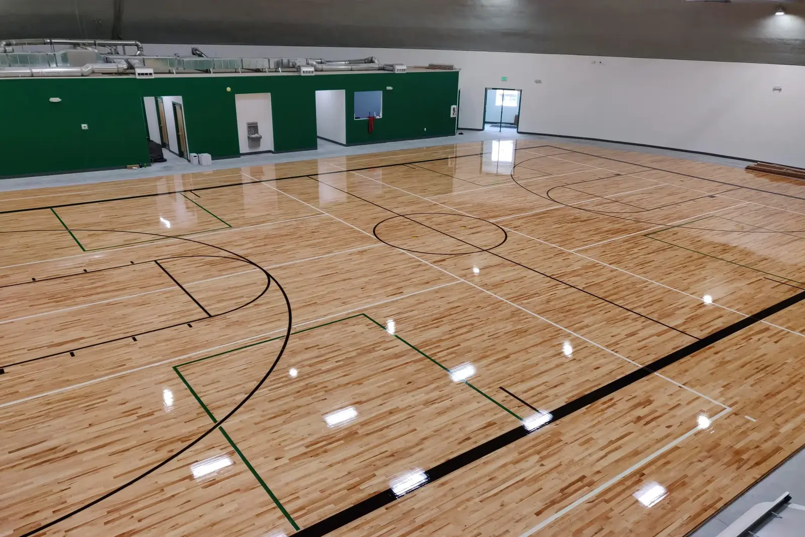 Image: Finished basketball court. - Monolithic Dome Institute