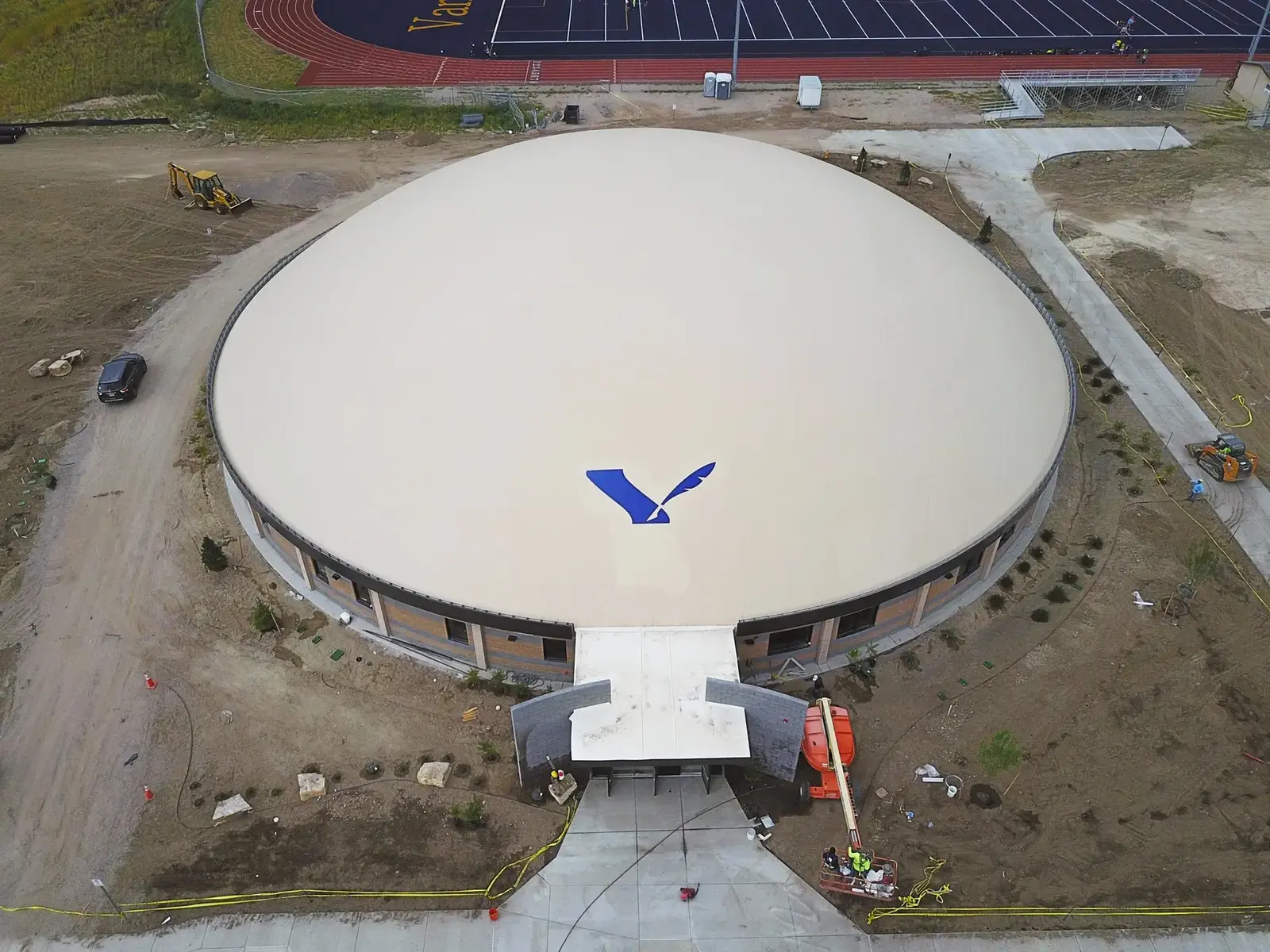 Monolithic Completes Large Logo on the Vanguard School Dome ...