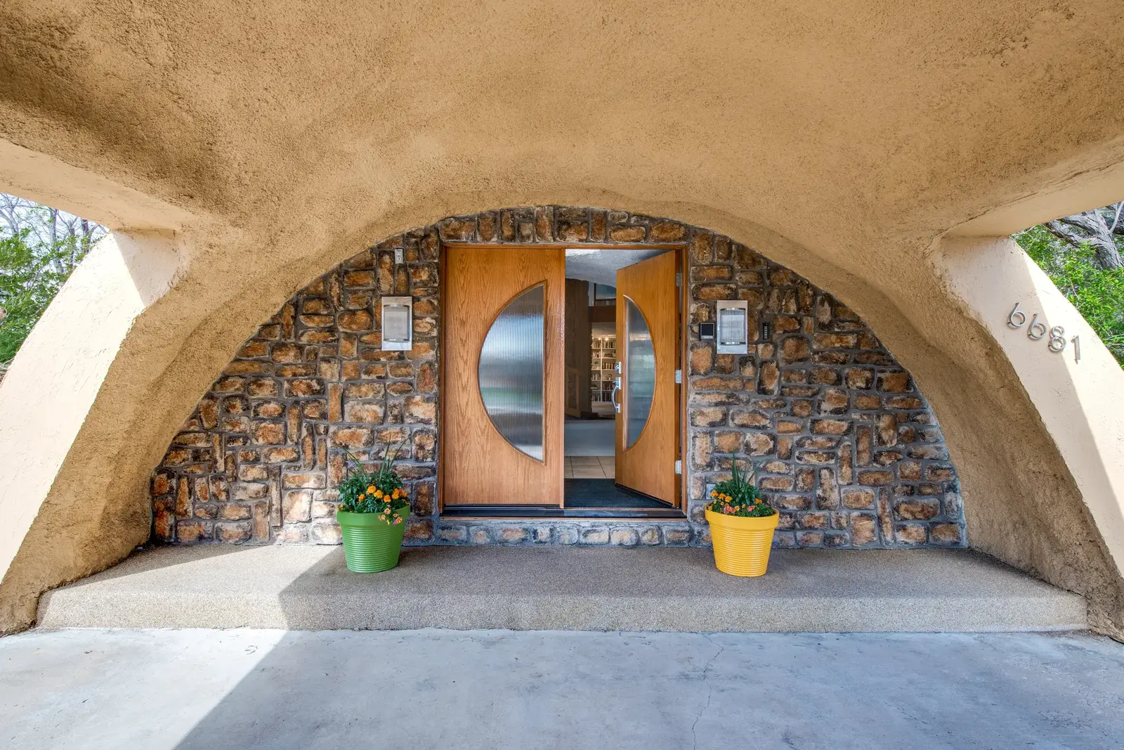 Image: Main entrance - Monolithic Dome Institute