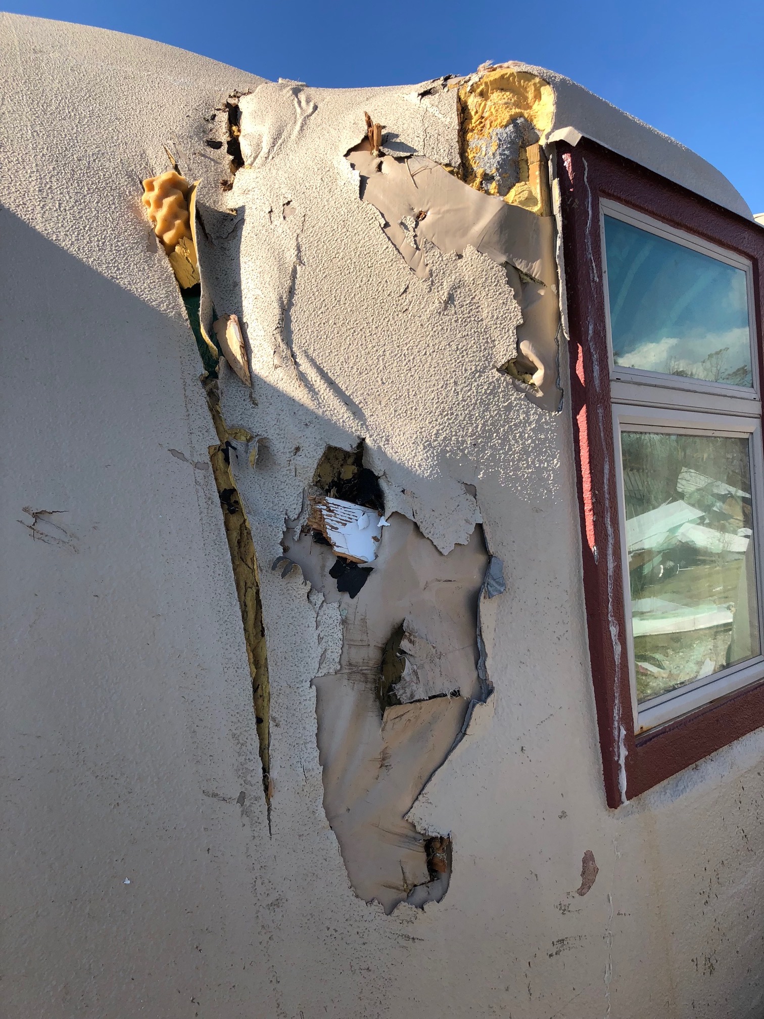 Image: Augment Damaged by Flying Transformer - Monolithic Dome Institute