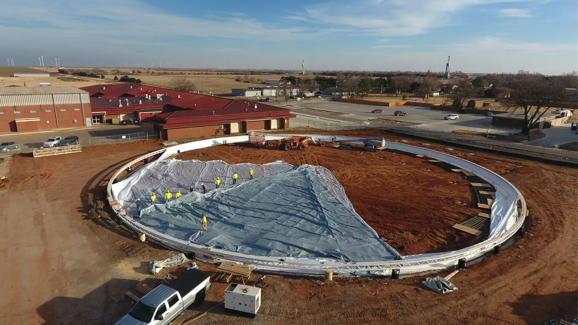 Image: Airform membrane layout - Monolithic Dome Institute