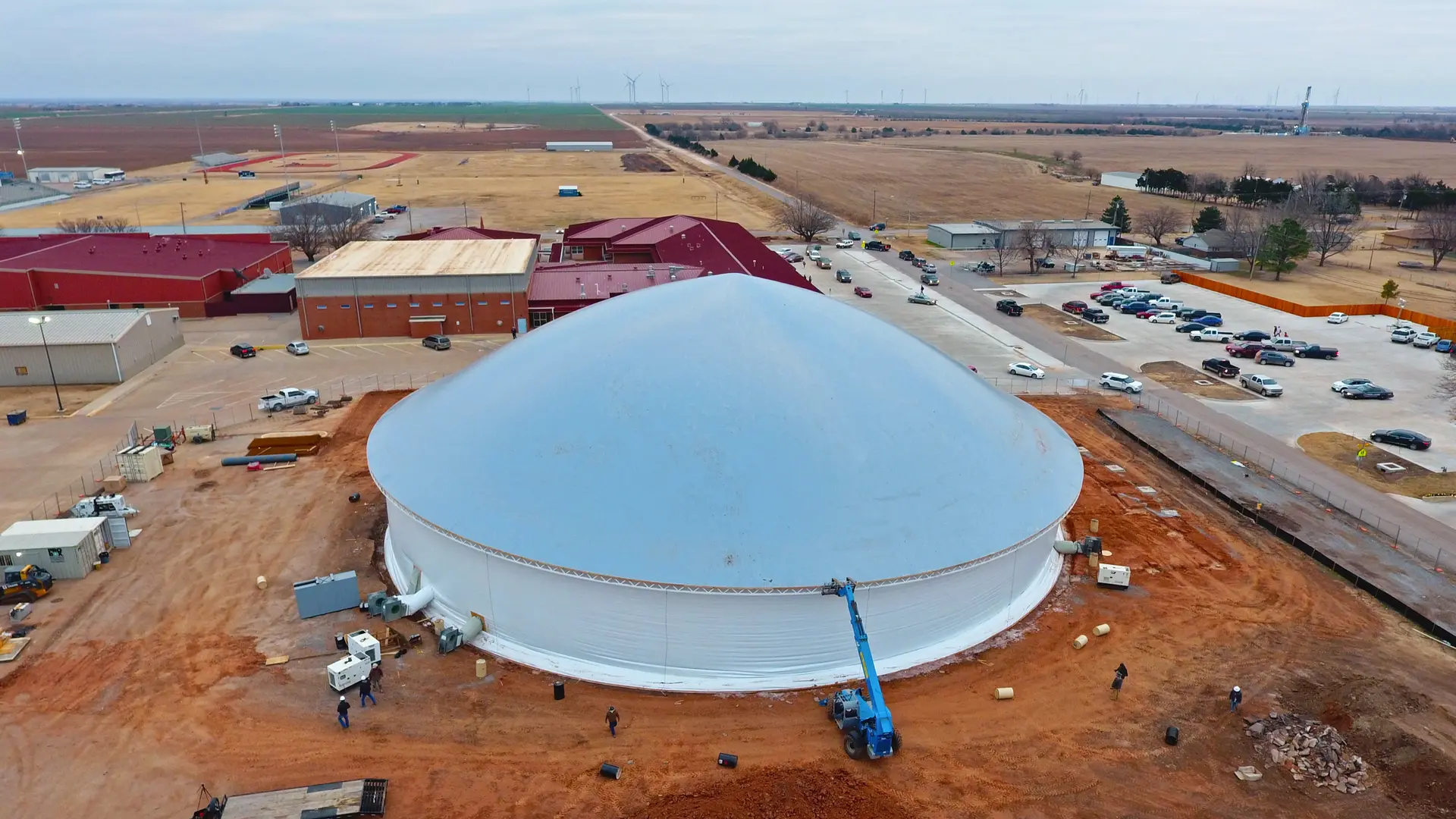 Image: Inflated airform membrane - Monolithic Dome Institute