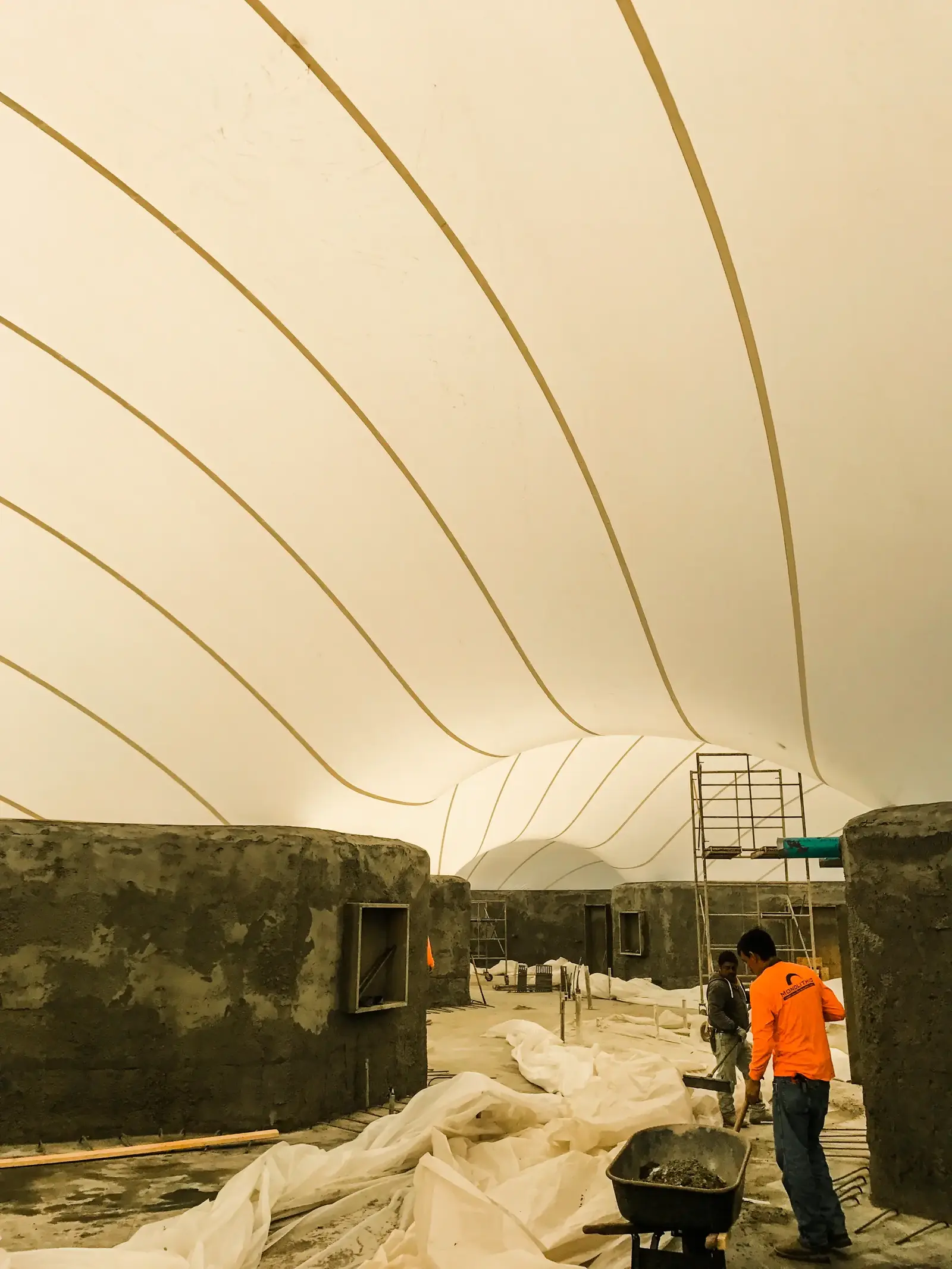 Image: Interior of airform - Monolithic Dome Institute
