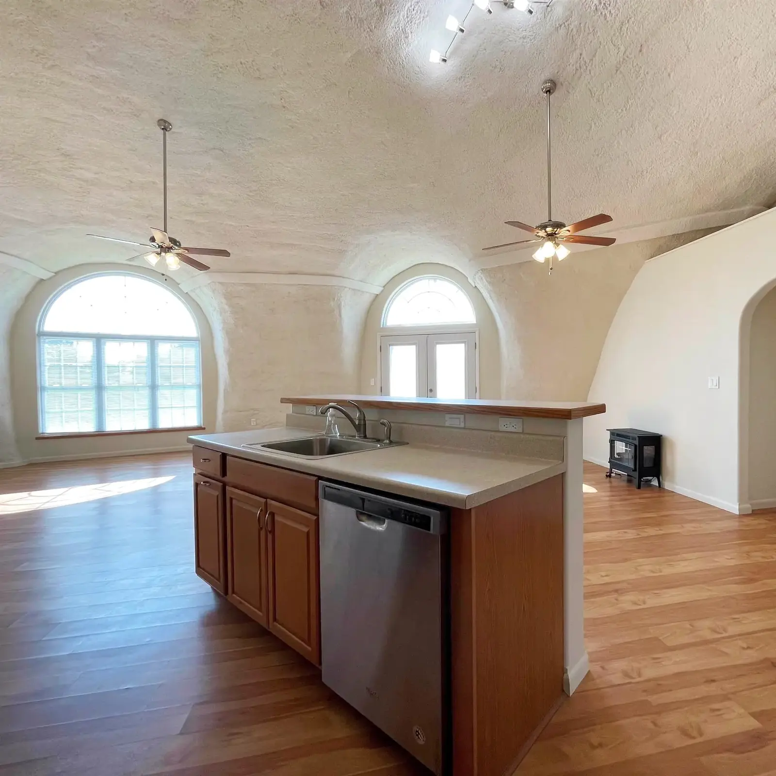 Image: View from the kitchen. - Monolithic Dome Institute