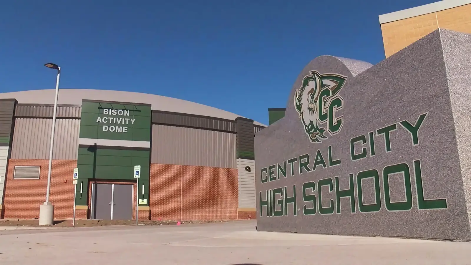 Image: Main entrance to the Bison Activity Dome. - Monolithic Dome ...