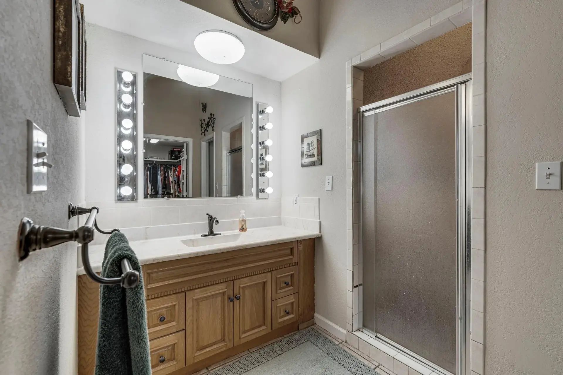 Image: The main bathroom with large shower. - Monolithic Dome Institute