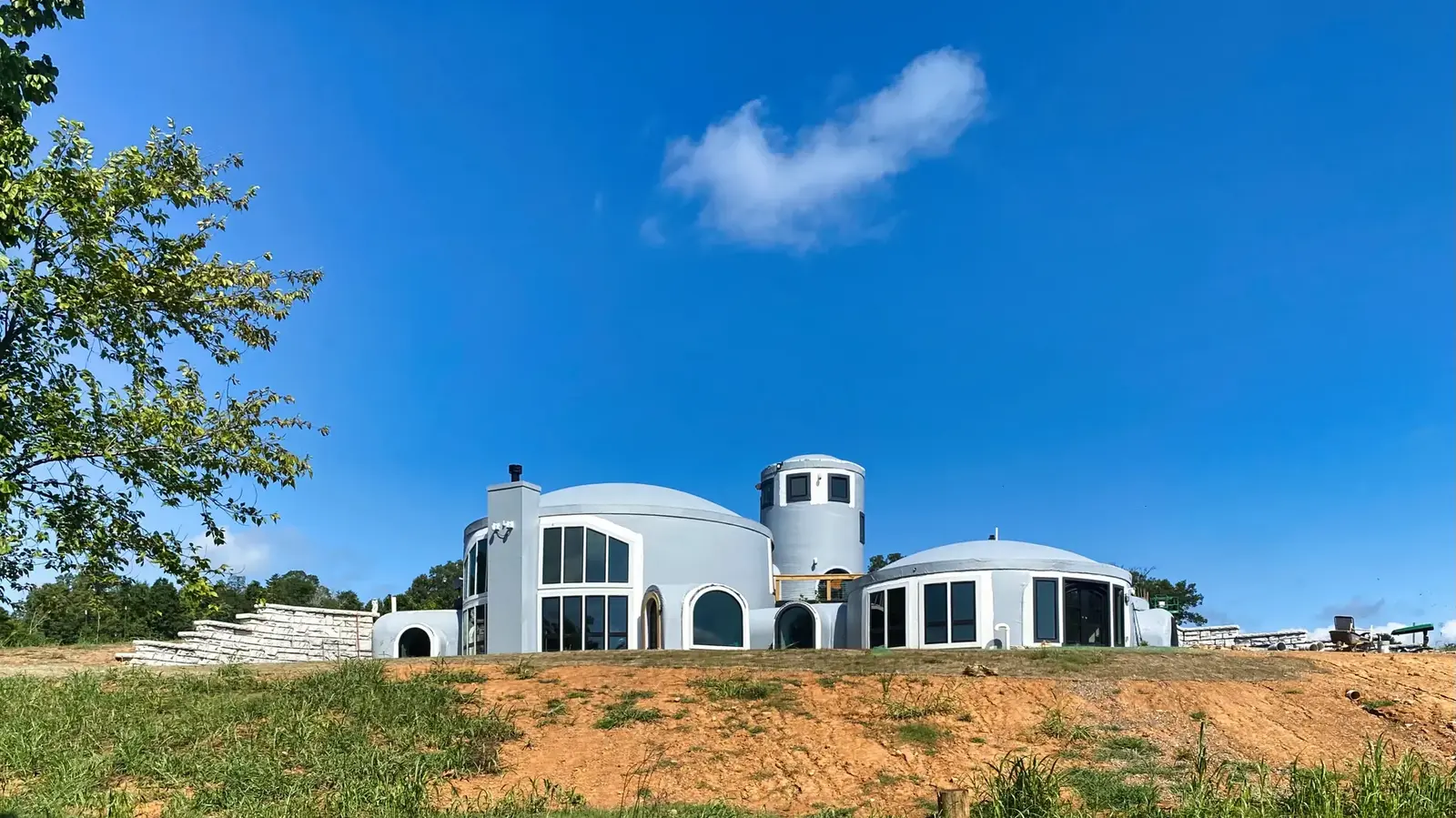 Lightning Rolls Along the Rebar of a Dome Home - Monolithic Dome Institute