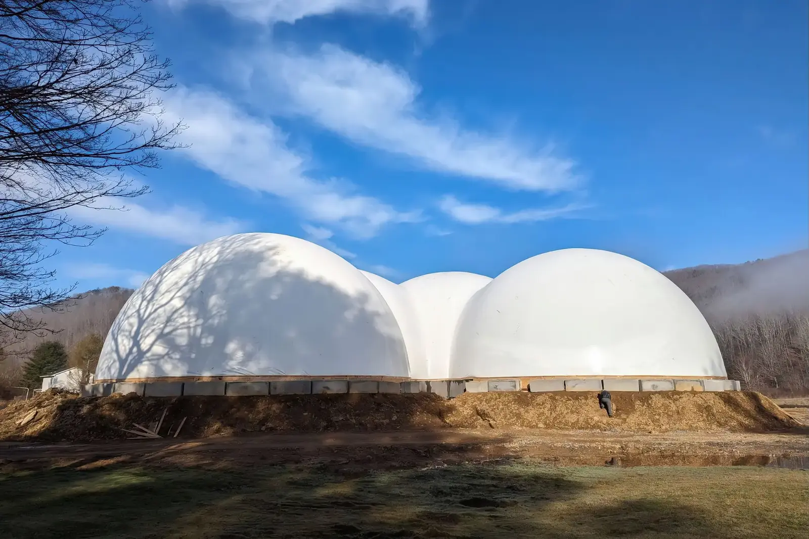 Inflation of Unique Airform for Clubhouse in Virginia - Monolithic Dome ...