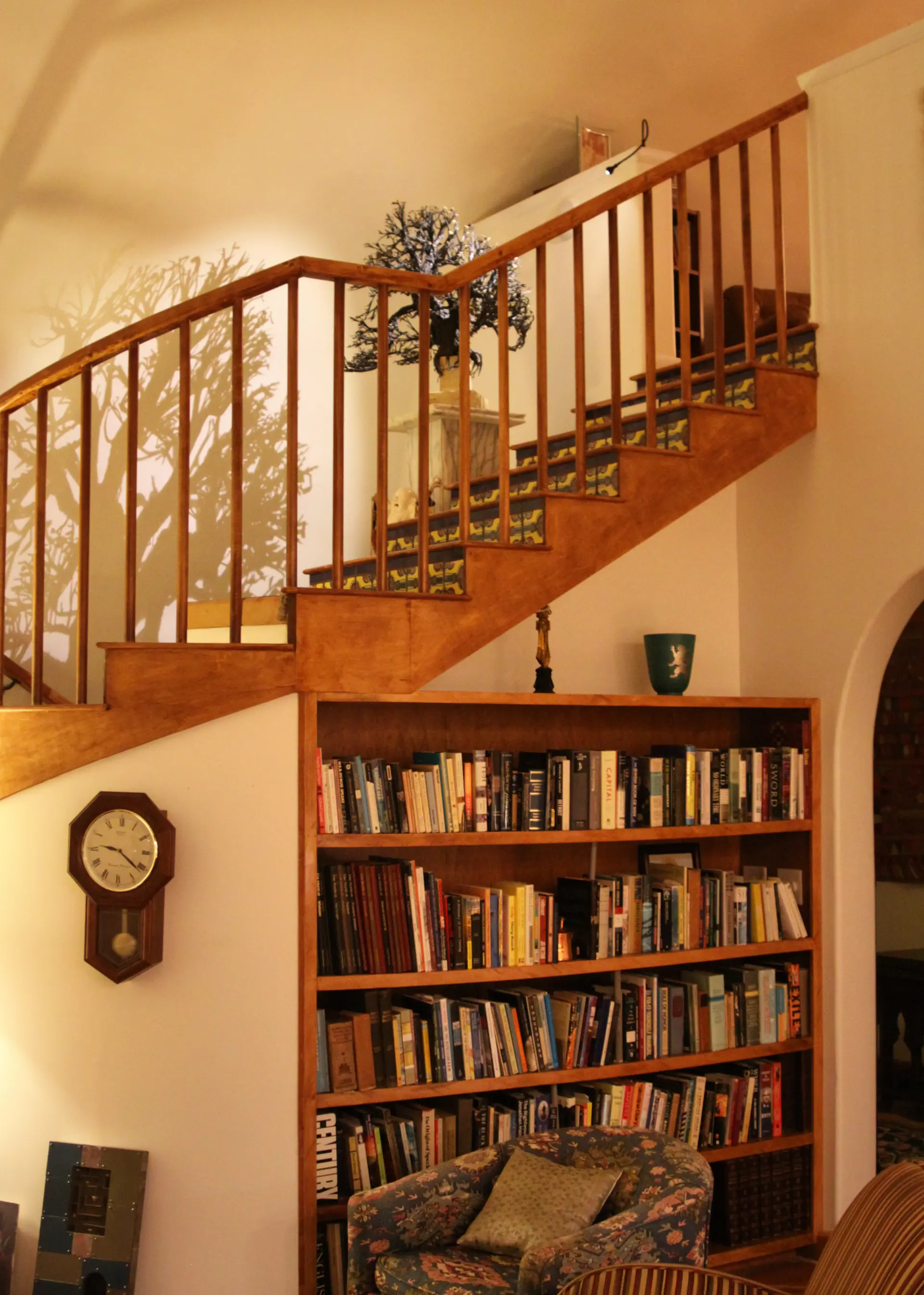 Image: Staircase and Bookcase - Monolithic Dome Institute
